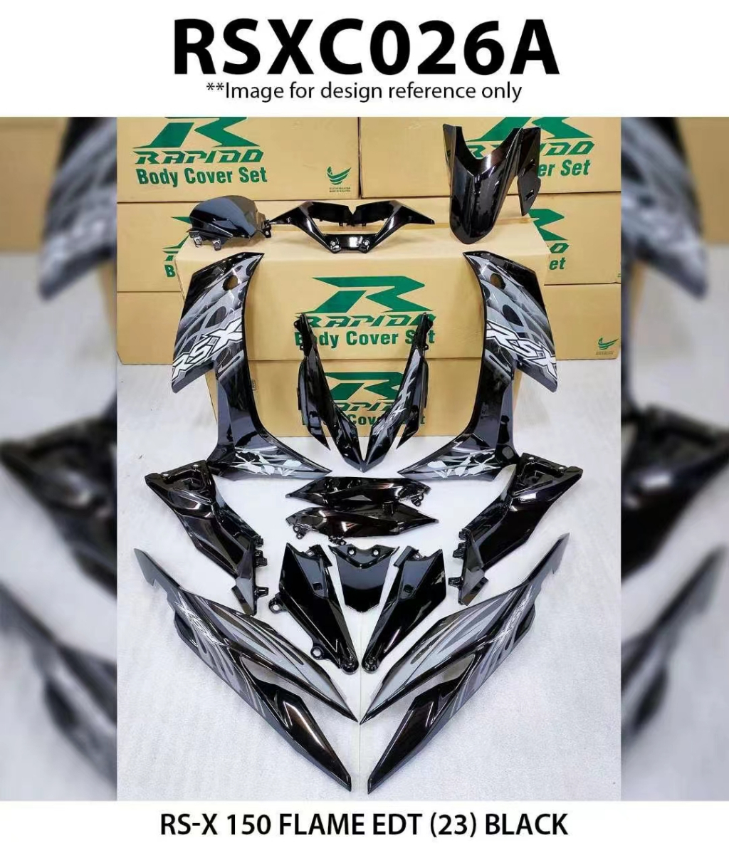 Rapido Cover Set Honda RS-X 150 Flame EDT (23) Black Red Blue RSX150 Supra GTR X150 WINNER RSX ...