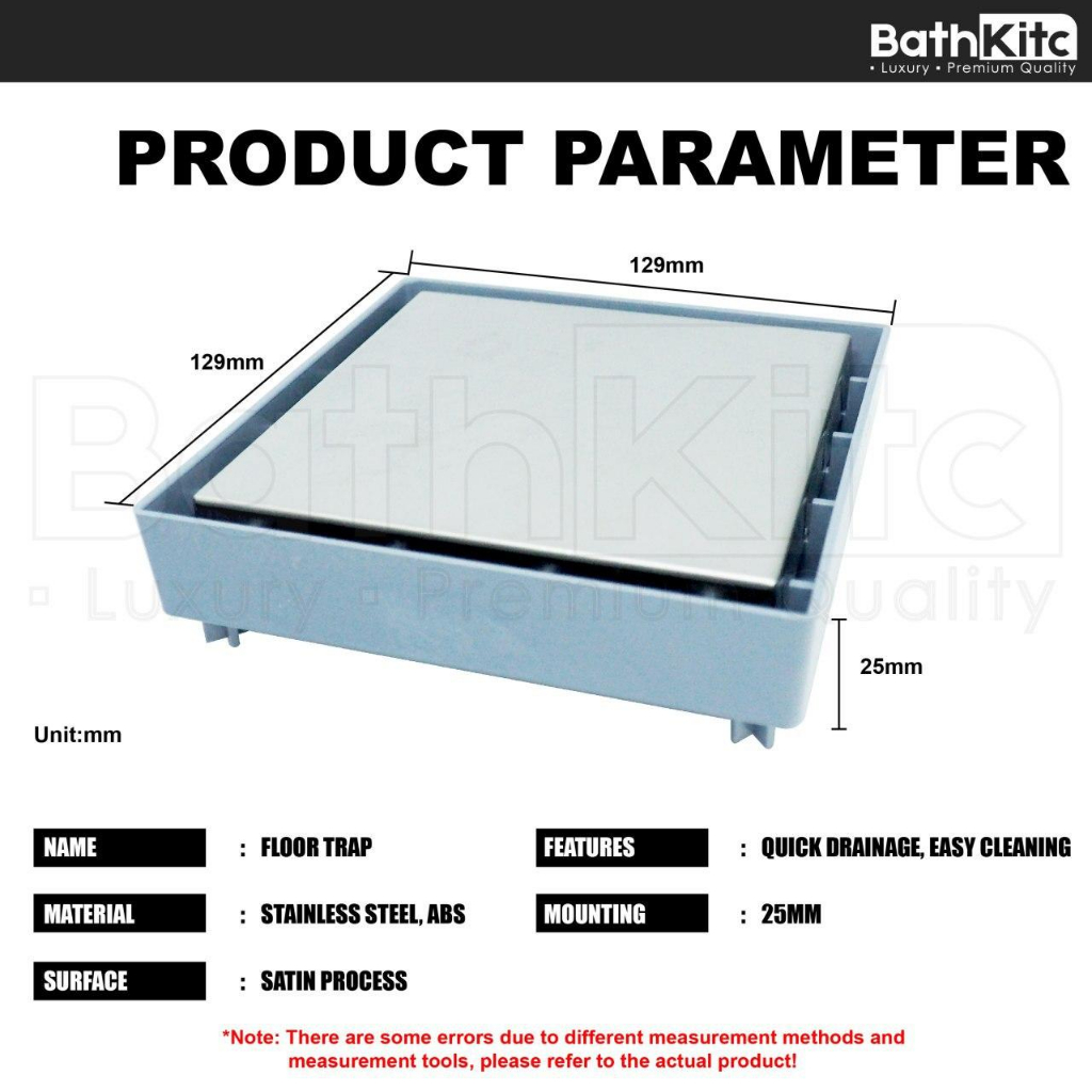 Floor Trap Floor Grating Anti Cockroach ABS Base Smart Floor Trap Tile ...