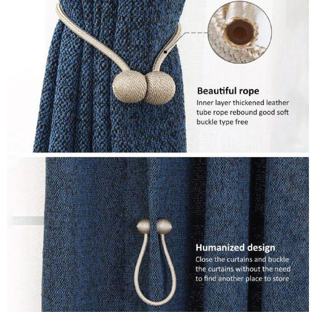 Magnetic Curtain Tiebacks Pearl Ball Design Tieback Rope Holdback ...