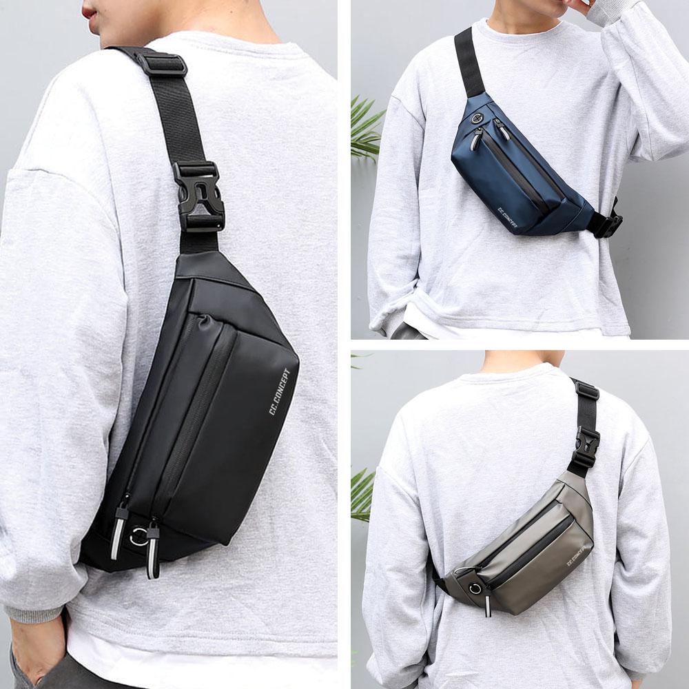 CC CONCEPT Original Waist Bag Waterproof Men Bag Chest Bag Pouch Sling ...