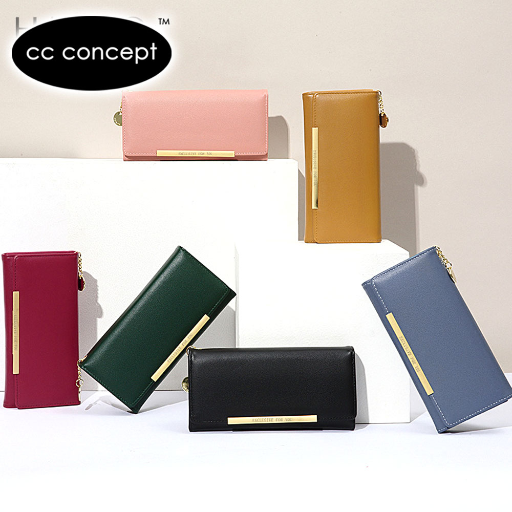 CC CONCEPT Korea FOREVER YOUNG Purse Women Bifold Wristlet Long Wallet ...