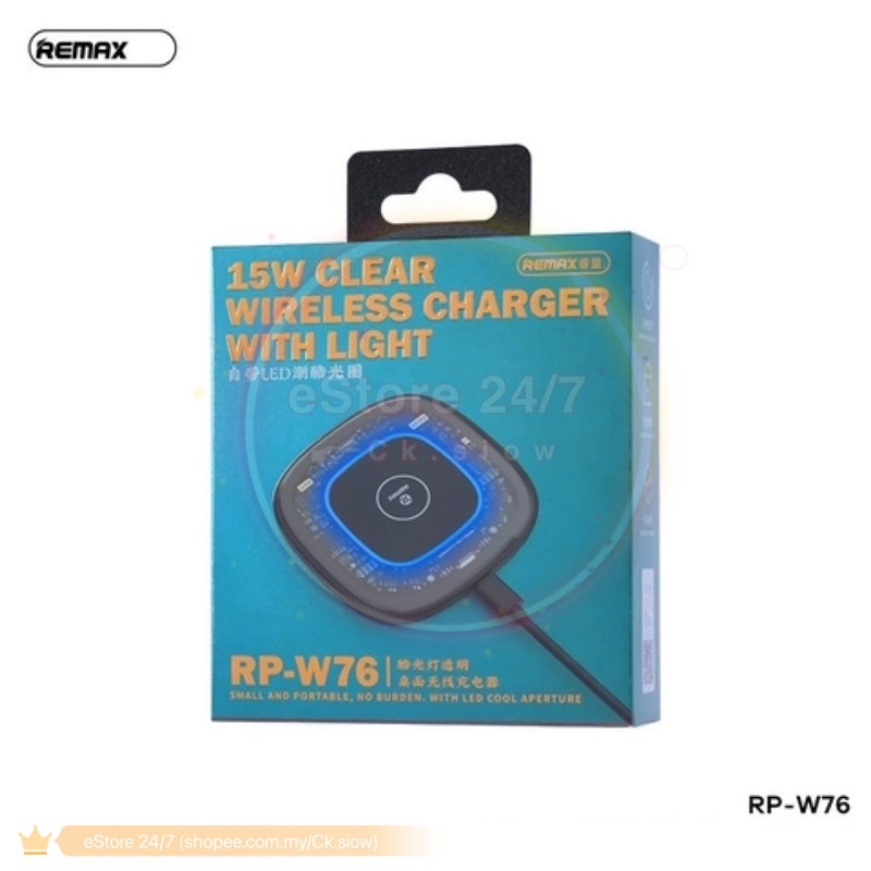 Remax RP W76 Walking Series 15W Clear Wireless Charger Fast Charging ...