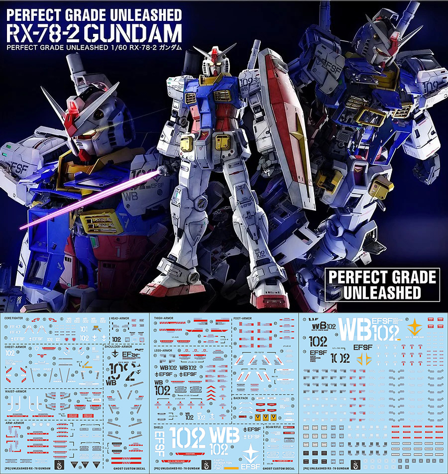 [ COPY GHOST] PG 01 [1] PG 1/60 RX 78 PGU UNLEASHED RX-78-2 GUNDAM ...