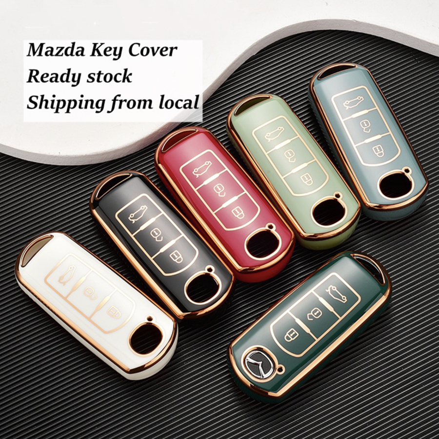 MAZDA Car Key Cover Chrome Reflection TPU Car Key Remote Casing Sarung ...