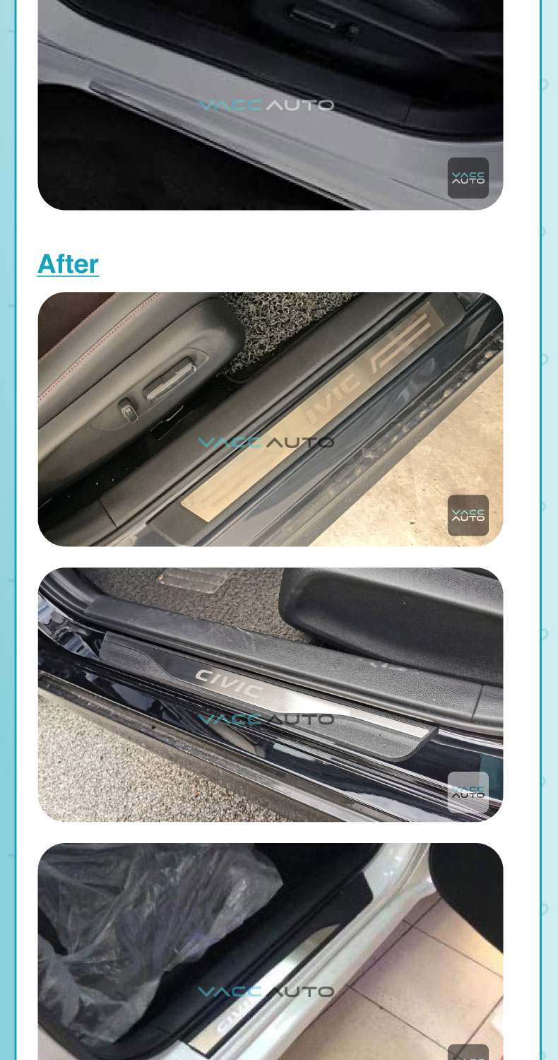 Honda Civic FE 11th OEM Door Step/Scuff Plate Door Scuff Sill Cover ...