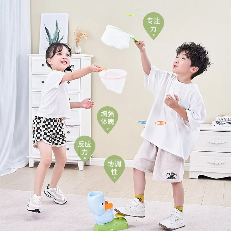 Ejection Frisbee Launcher Sports toys Set parent-child outdoor sports ...