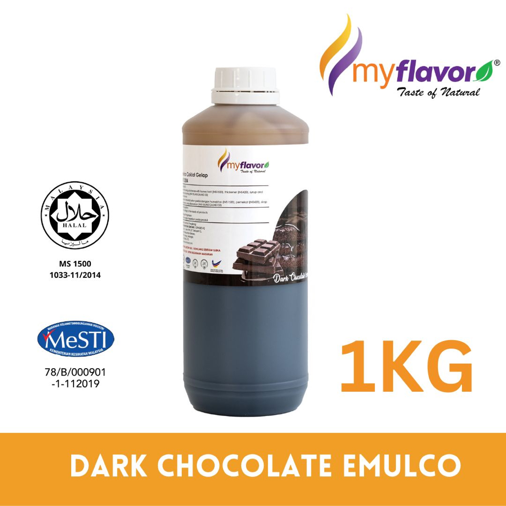 500g/1kg DARK CHOCOLATE EMULCO - FOOD FLAVOUR MyFlavor Halal | Shopee ...