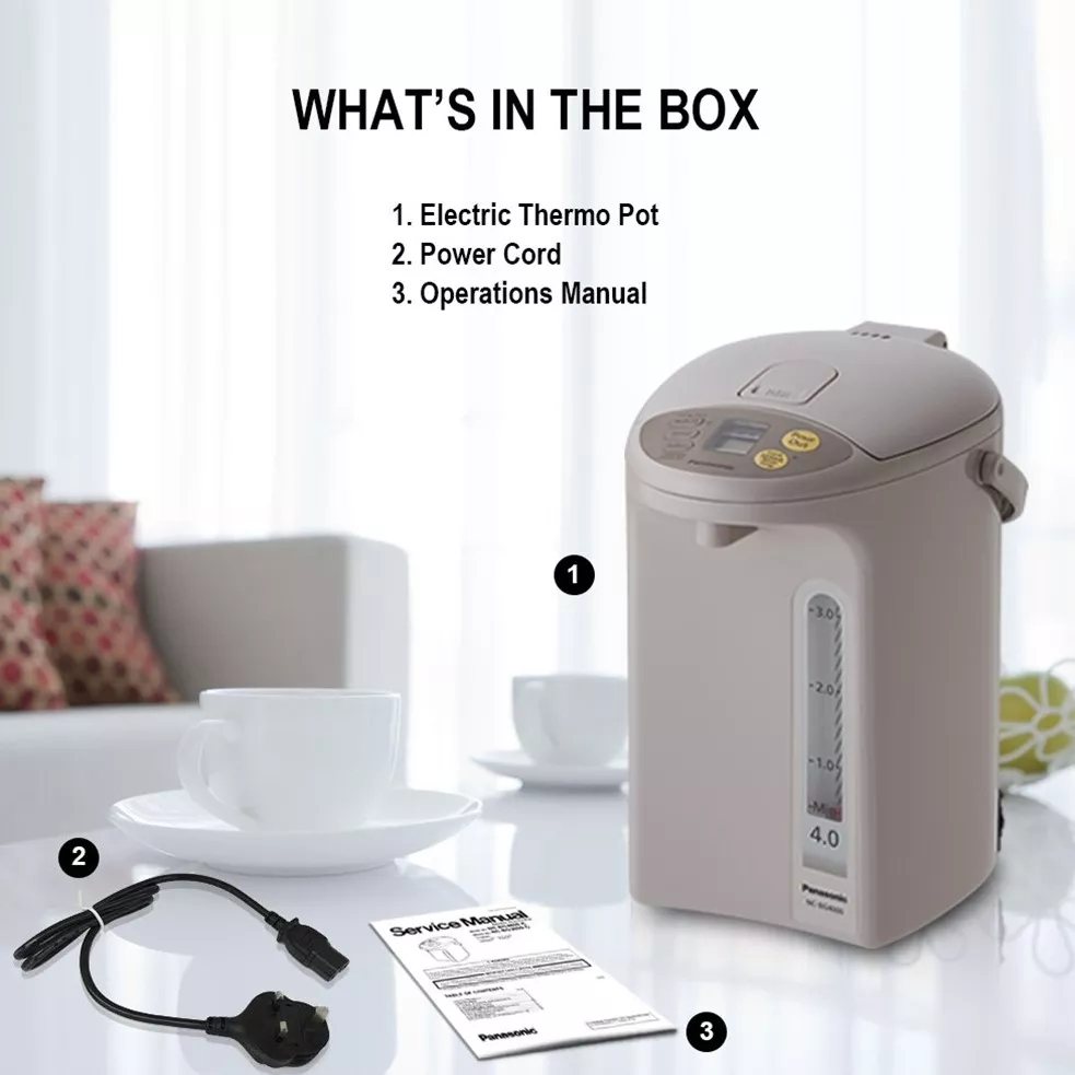 [Free Bubble Packing] Panasonic 4L Thermo Pot with Vip Energy Saving | NC-BG4000 NC-BG4000CSK ...