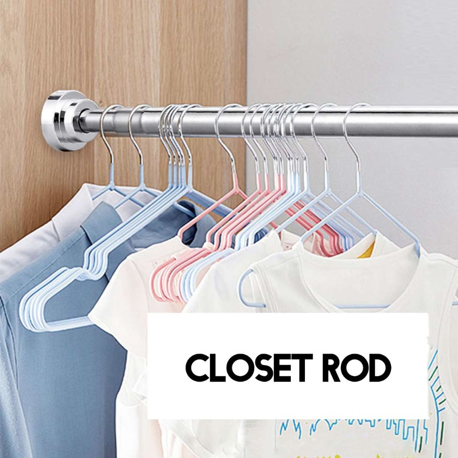 45-260cm Adjustable Stainless Steel Clothes drying rack Curtain Rod ...