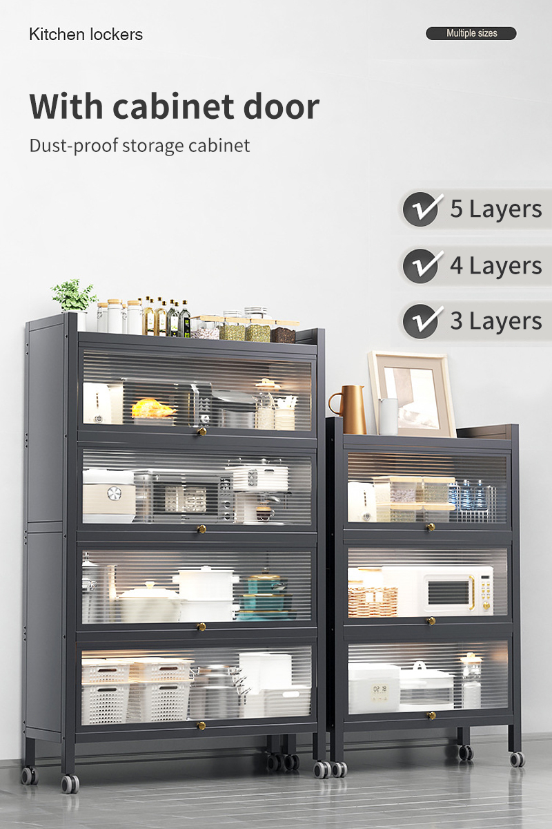 Rak Dapur Storage Rack With Wheel Rak Kabinet Dapur Storage Organizers ...