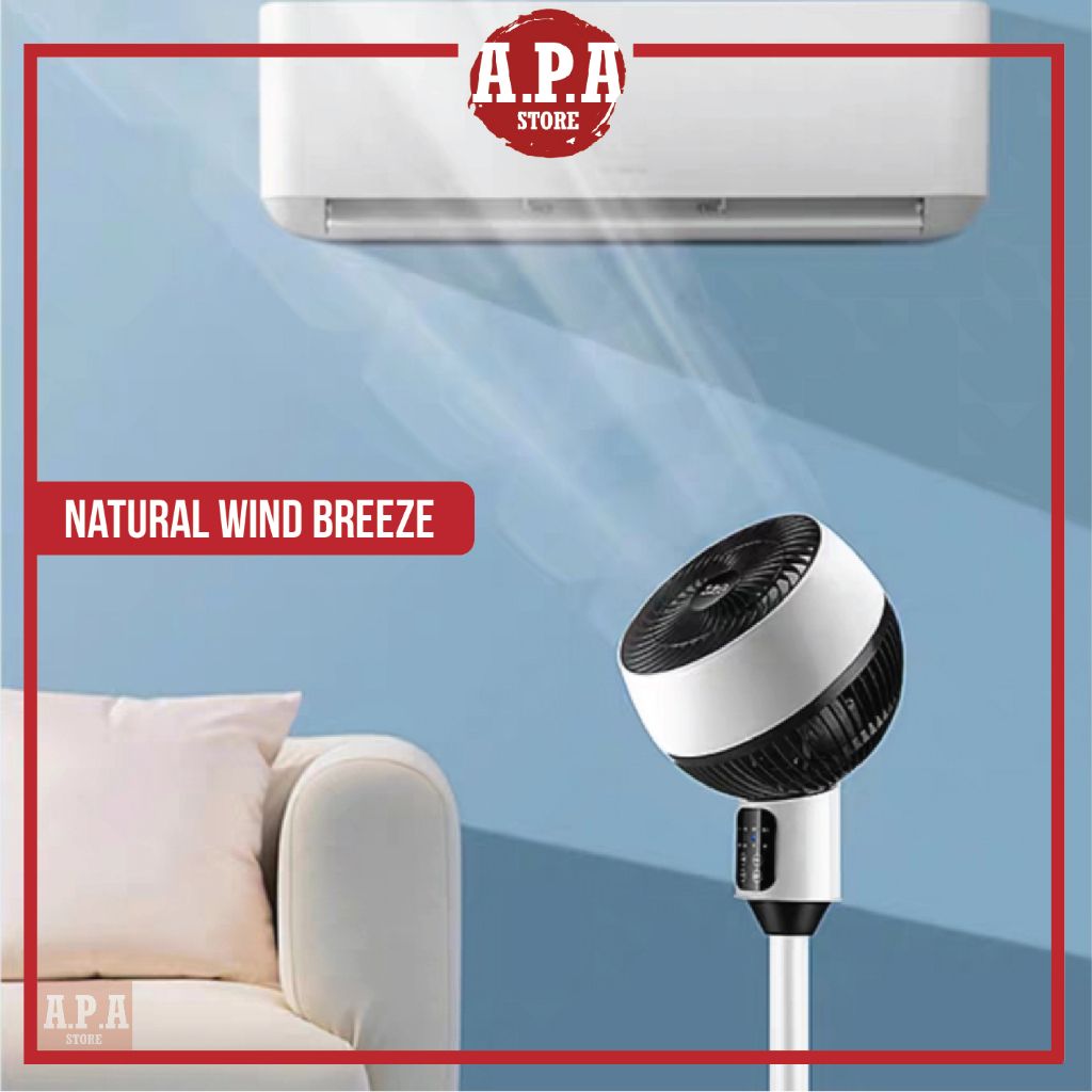 APA Adjustable Strong Wind Power Remote Control Floor Stand Fan 3 Speed ...
