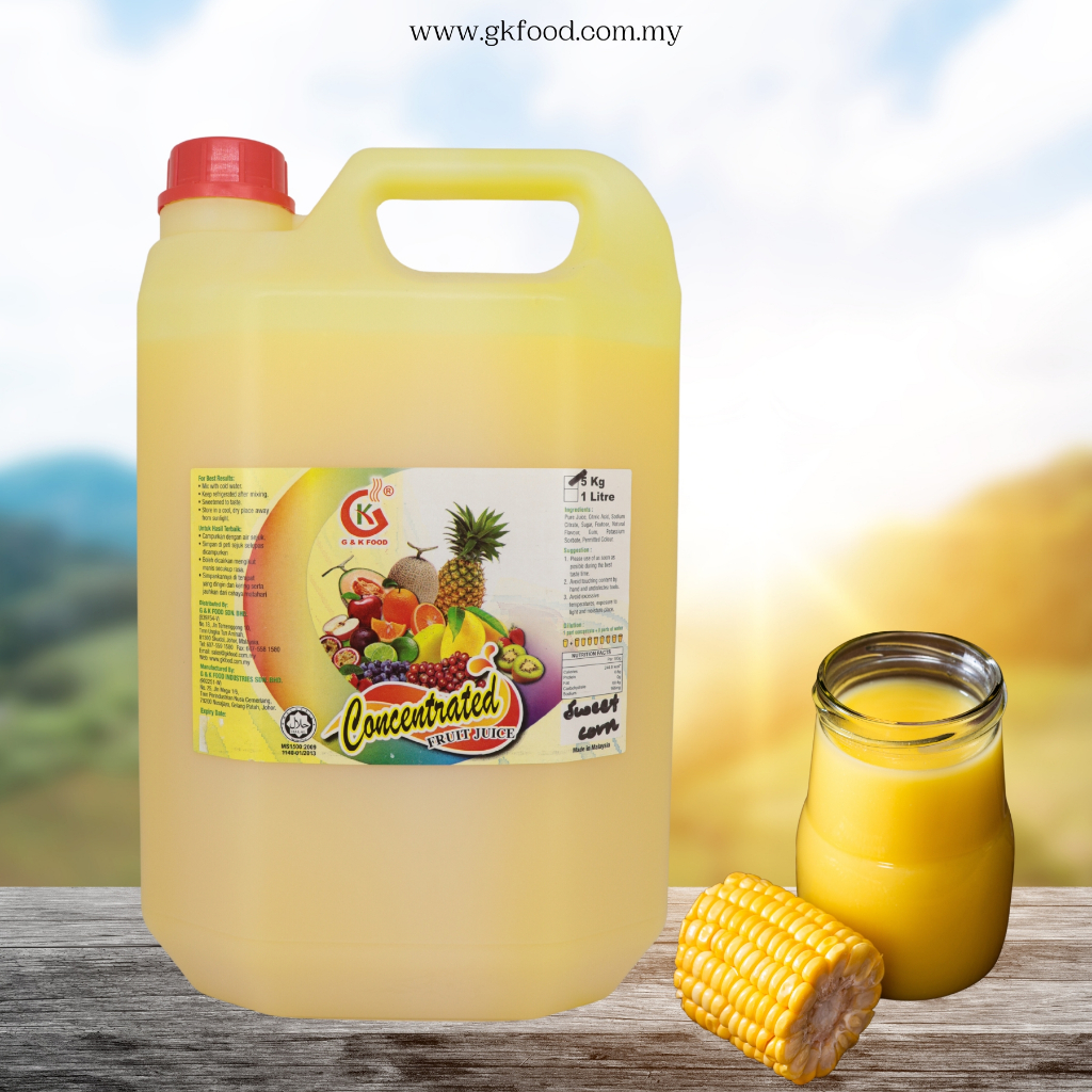 G&K 1:8 Concentrate Sweet Corn Juice 5kg(4L) | Jus Jagung Pekat Halal ...