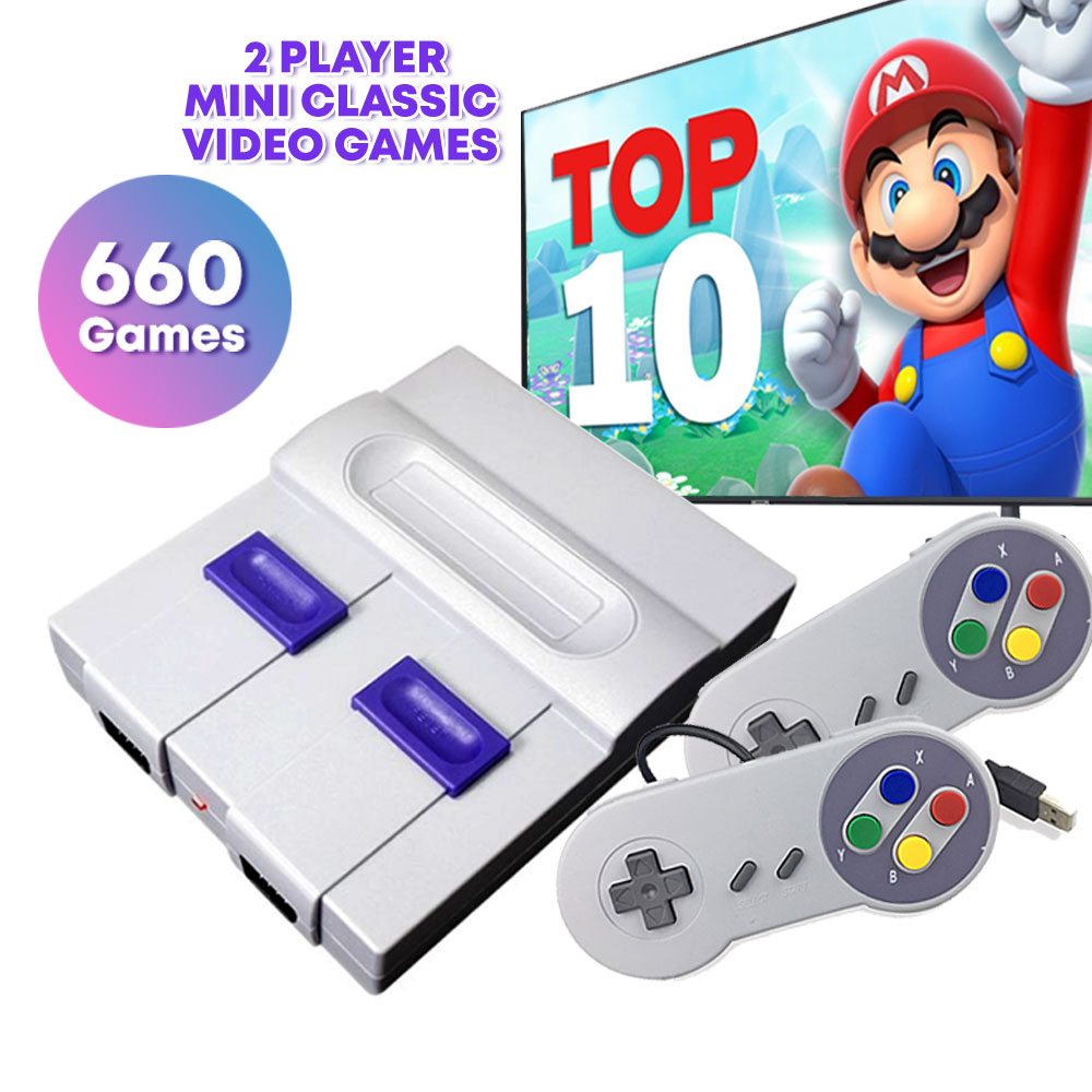 660 In 1 Games Mini SFC 2 Player Retro Video Game Console TV Game 经典游戏机 ...