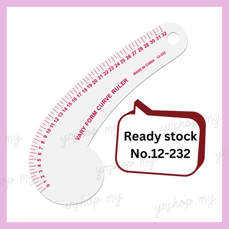 No.12-232 Fairgate Vary Form Curve Ruler / Pembaris Jahitan | Shopee ...