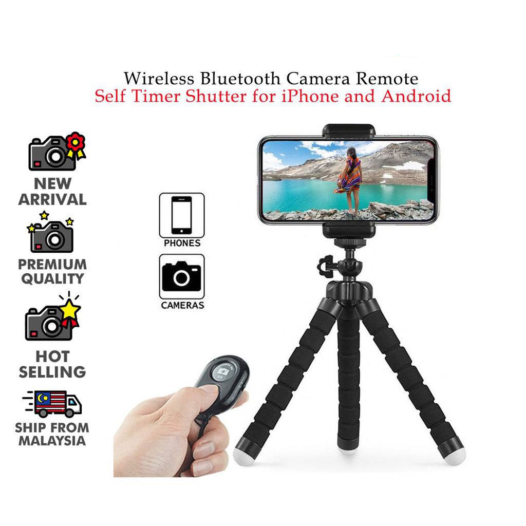 10M Bluetooth Shutter Selfie Remote Control Wireless Phone Controller ...