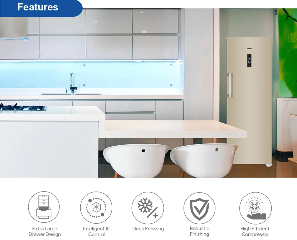 Haier Upright Freezer Digital Touch Control Frost Free BD-248WL BD ...