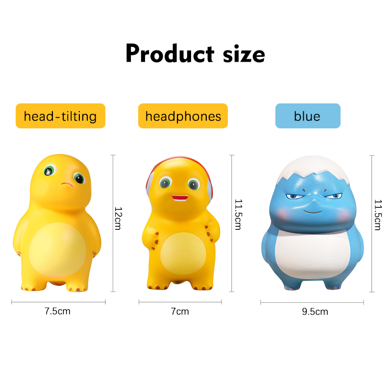 Little Milk Dragon Squishy Toy Stress Relief Toy Dinosaur Elastic Peach ...