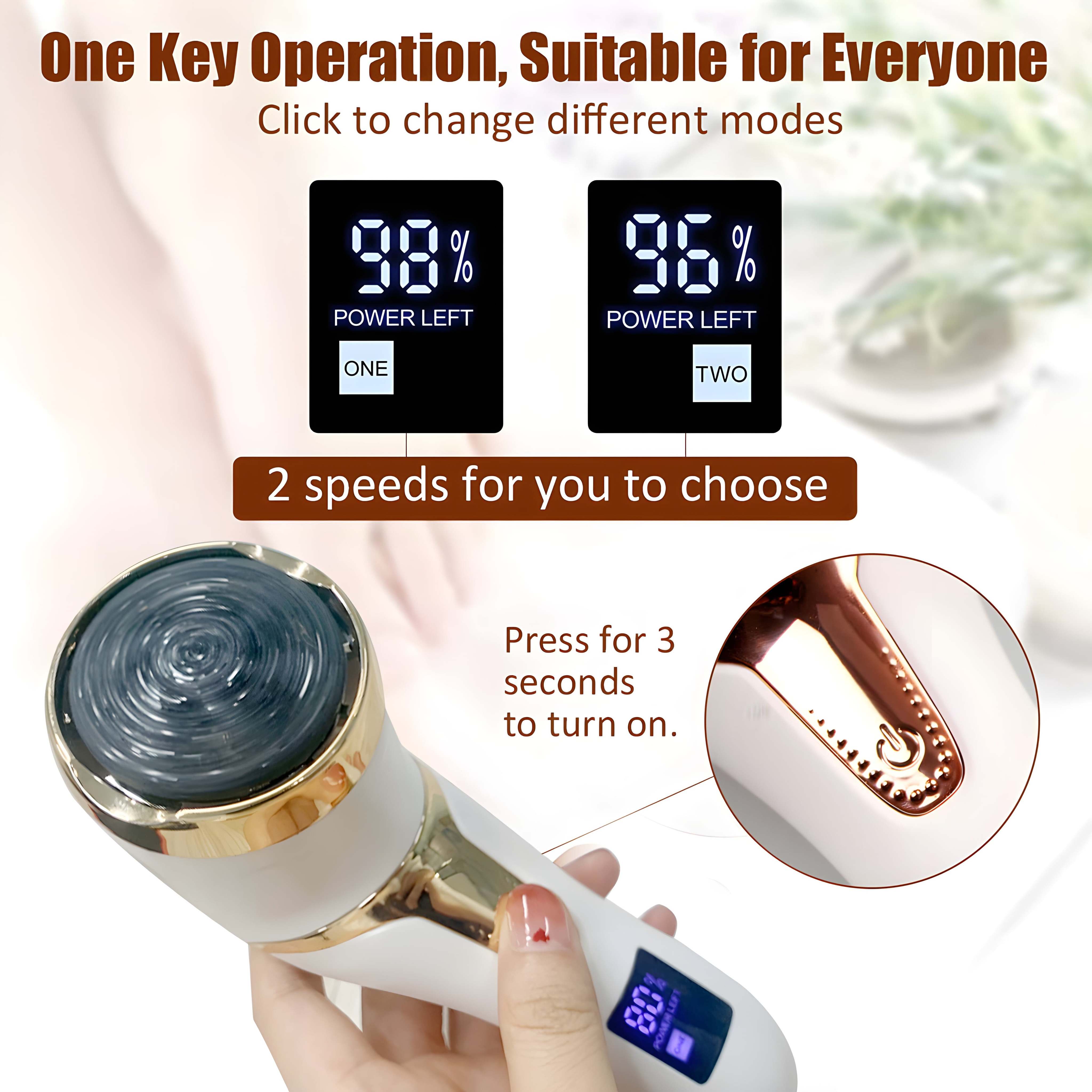 Electric Foot Rasp Electric Pedicure Foot Sander Rechargeable 2 Speeds ...