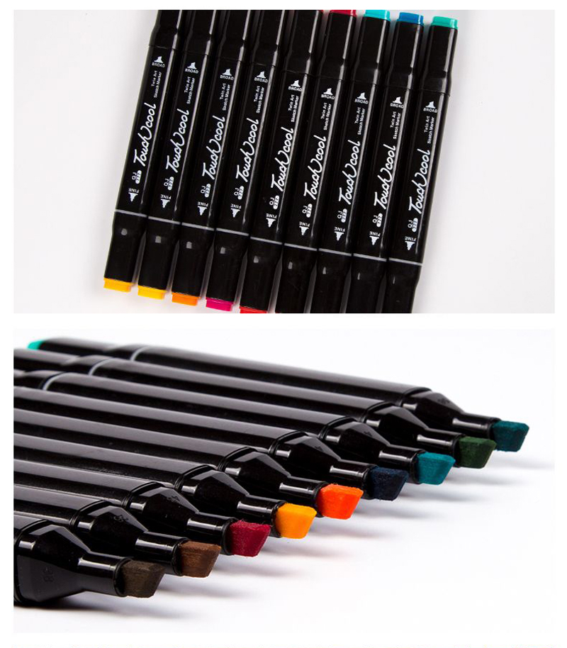 262 colors Double Tipped Markers Pen Felt Fine Line Twin Dual Tips ...