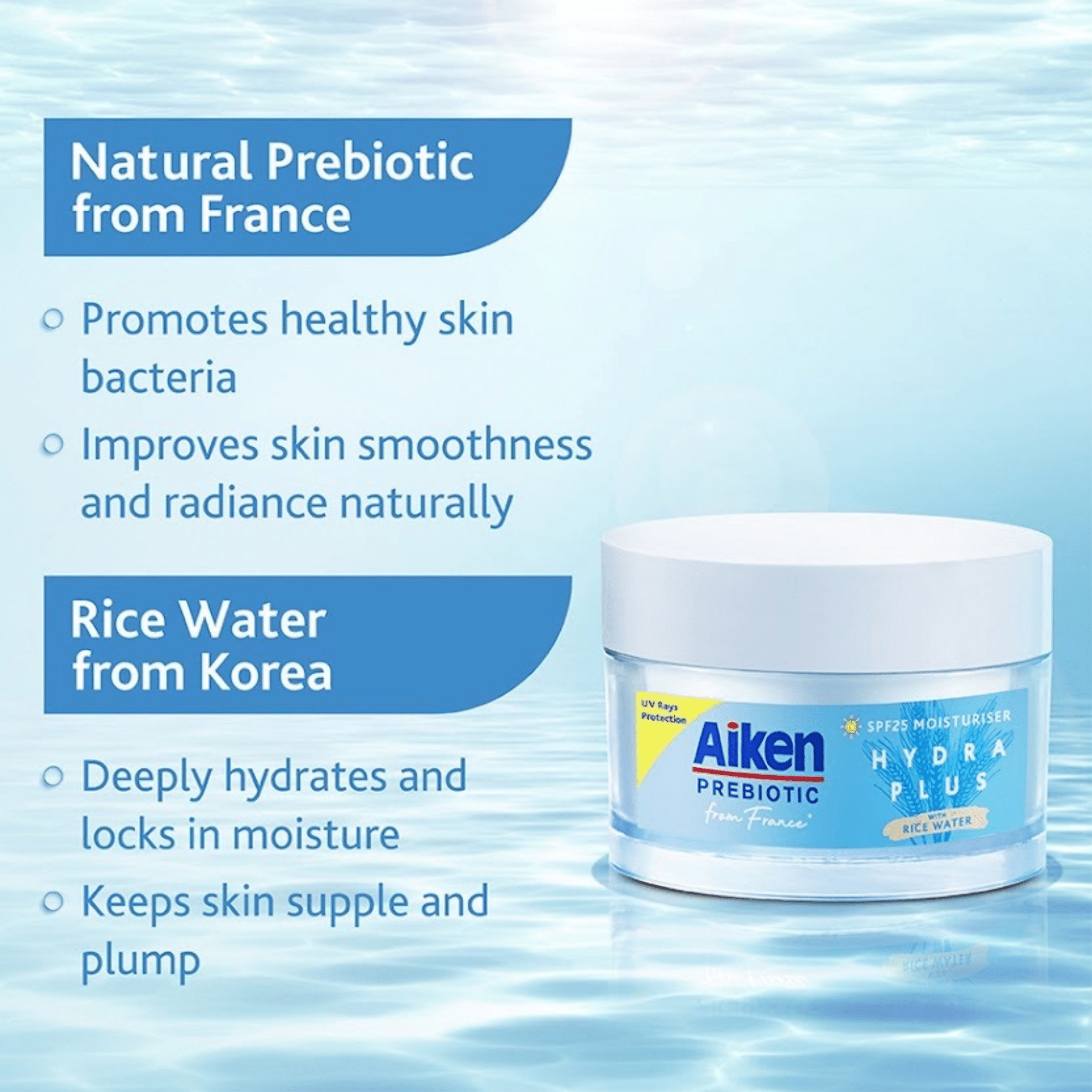AIKEN Prebiotic Hydra Plus Moisturiser | SPF25 Moisturiser (40g ...