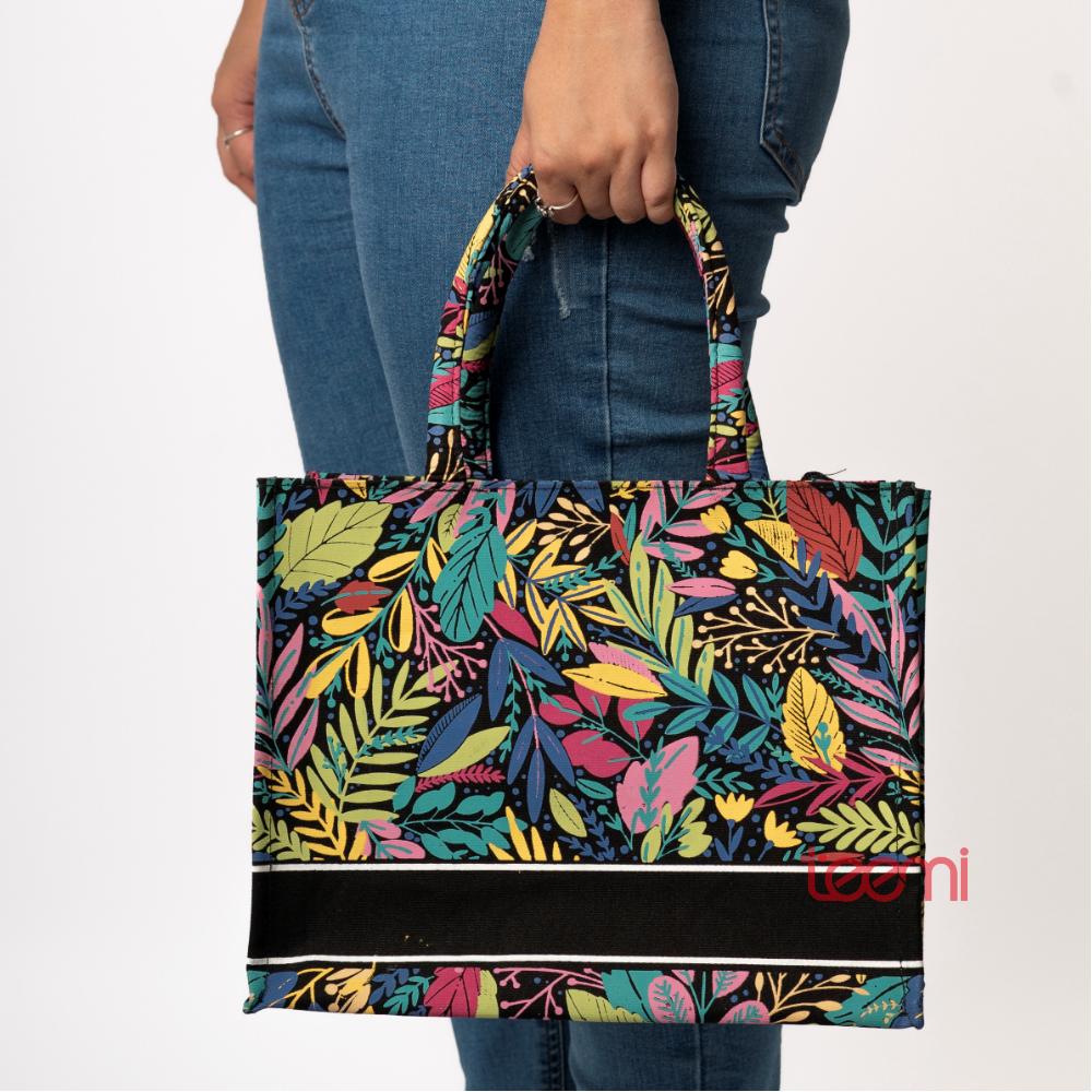 TEEMI Beg Tangan Wanita Letak Nama Personalized Jute Bag Logo Custom ...