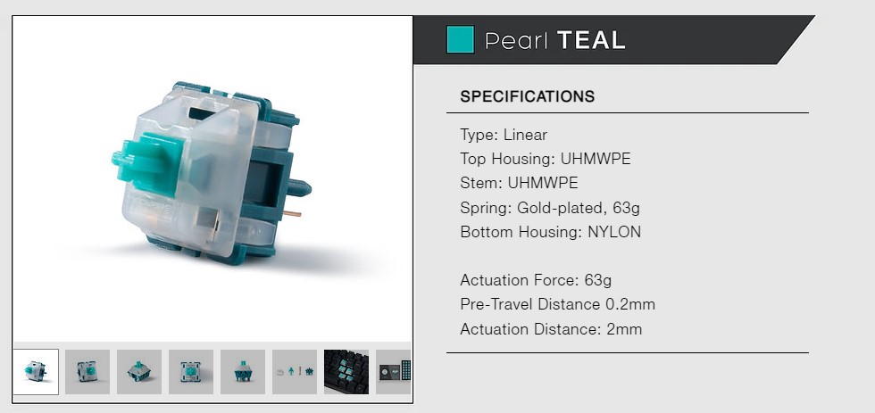 TECWARE Pearl Mechanical Switches (35pcs) - Lightly Prelubed/5-pin PCB ...