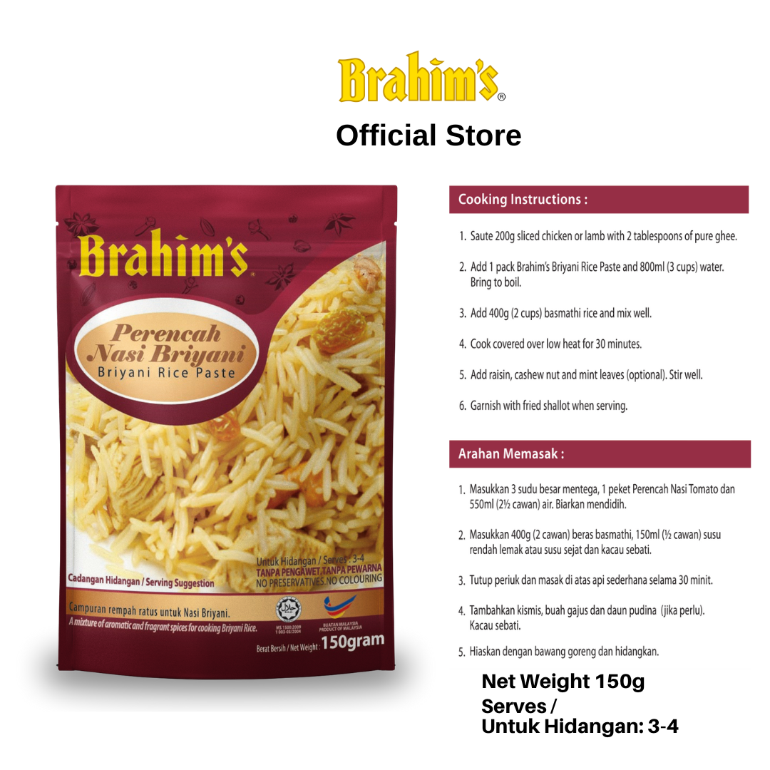 Brahim's Cooking Sauces - Red Pouch 180g | Shopee Malaysia
