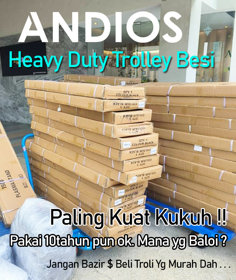 Troli Besar 600KG Large Trolley Heavy Duty Iron Steel Besi Folding ...