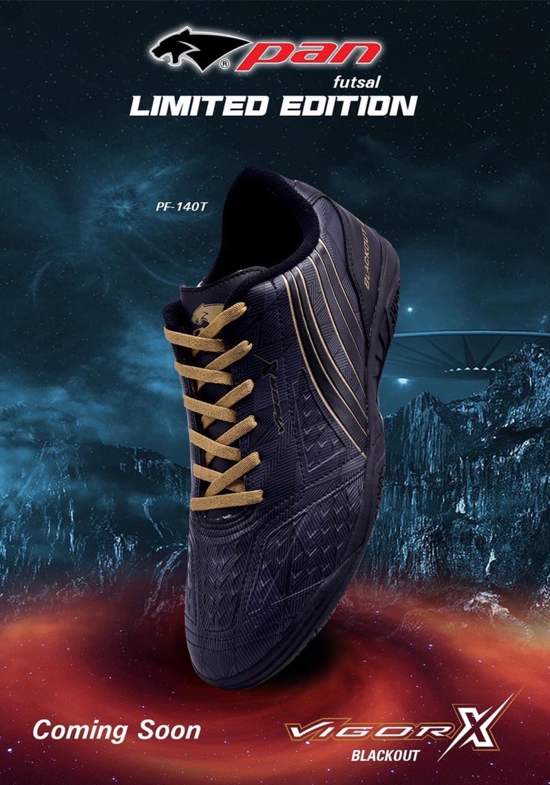 PAN Vigor X Easy Elvaloy Blackout Limited Edition Futsal Shoes 100 ...