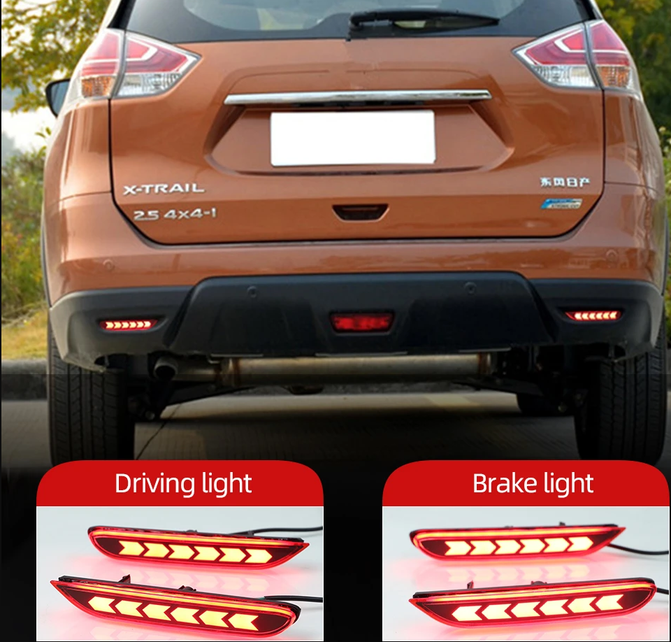NISSAN X TRAIL 2016 ~ 2020 REAR BUMPER LIGHT BRAKE LAMPU Reflector LED ...