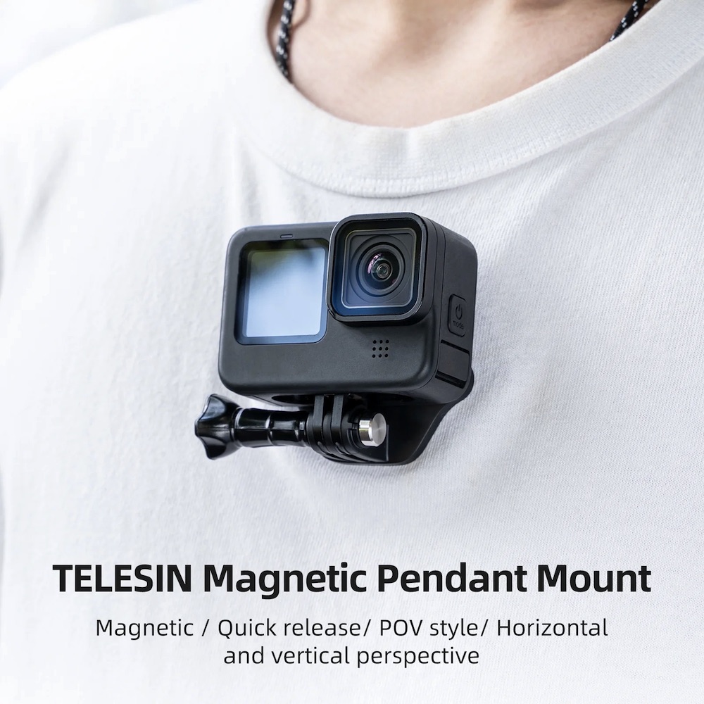 TELESIN Magnetic Pendant Lanyard Strap Chest Mount Halter Set for ...
