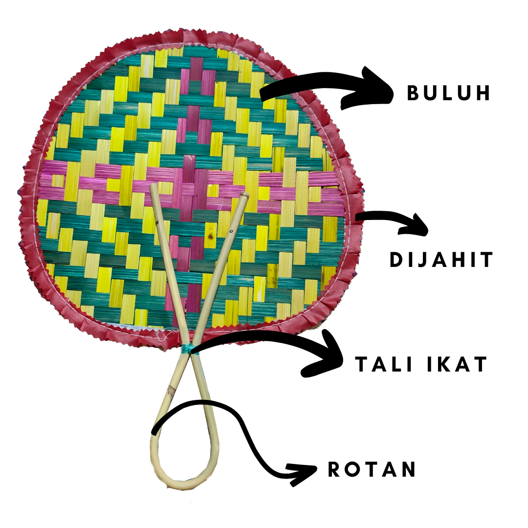 Kipas tangan doorgift angin buluh sate cantik kraftangan murah rotan ...
