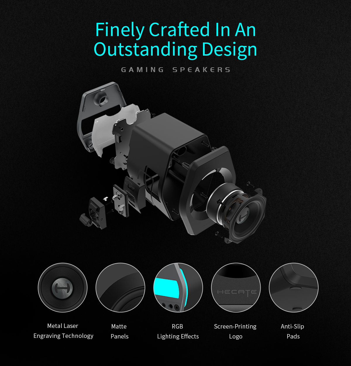 Edifier Hecate G2000 2.0 Bluetooth Gaming Speaker - RGB Lighting ...