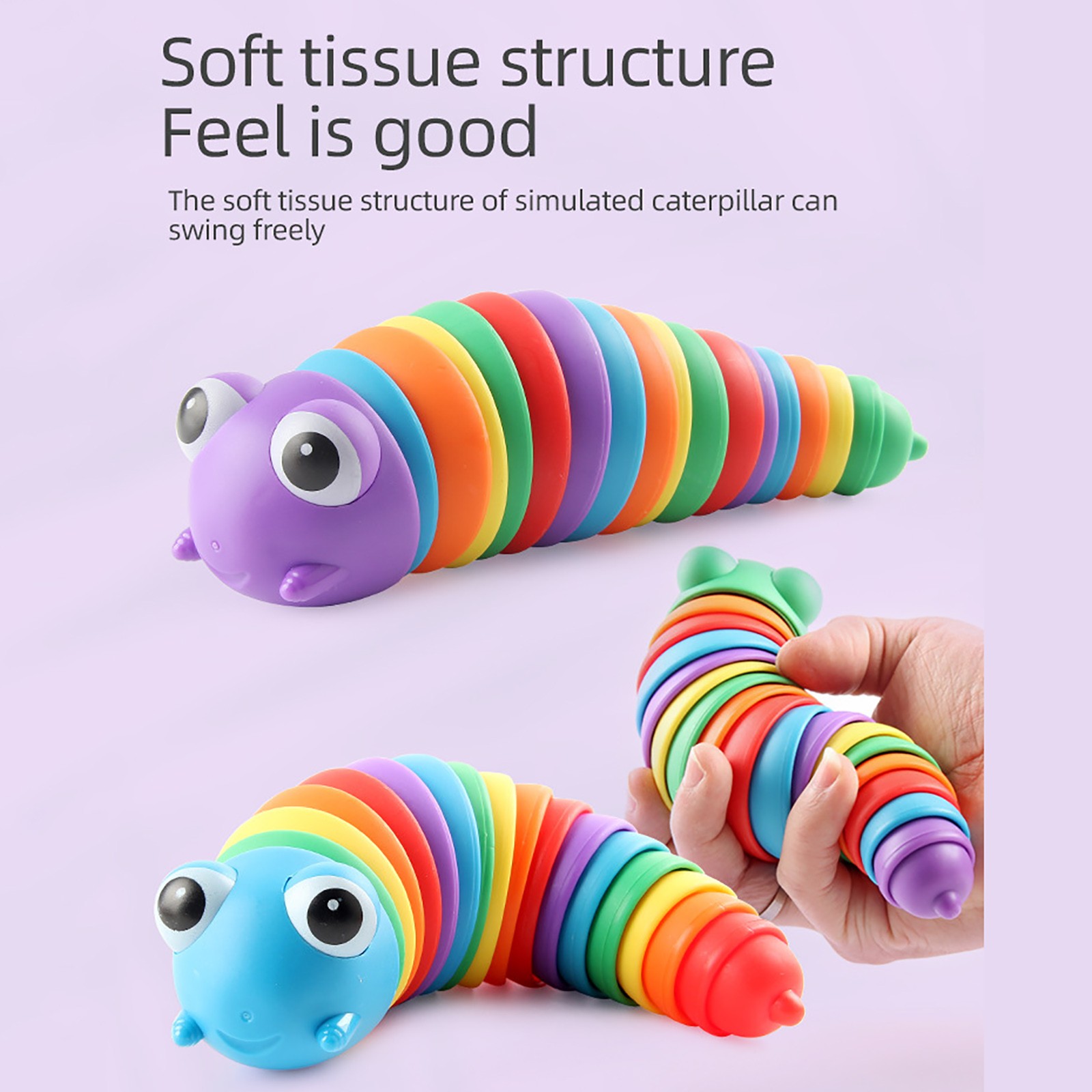 New Flexible Fingertip Snail Sensory Toy Antistress Squirming Slug ...