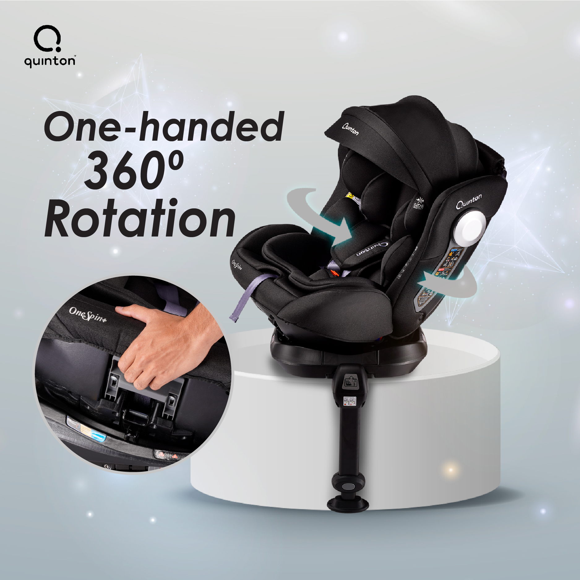 Quinton One Spin+ / One Spin Plus / 360 Degree Spin Convertible Isofix ...