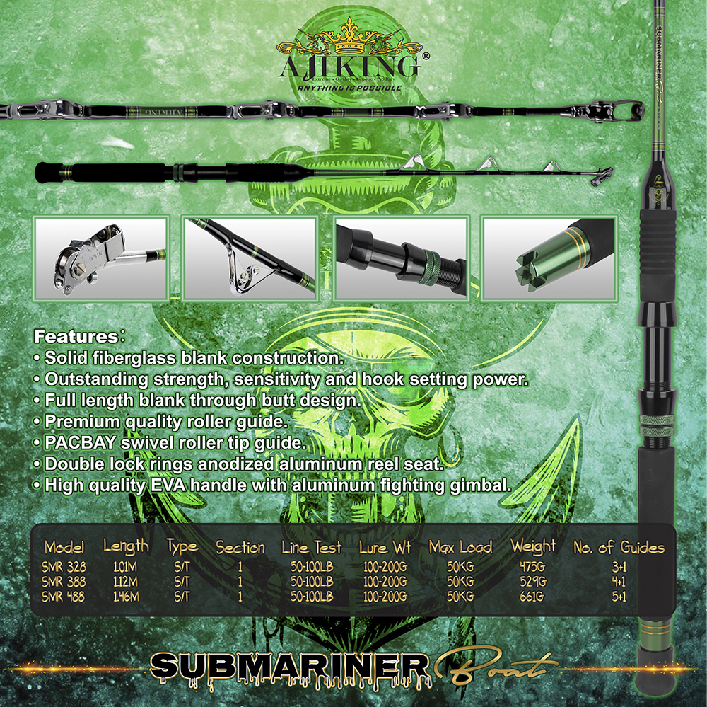 50KG Maxload Ajiking Submariner Boat Heavy Duty Spinning Fishing Bot ...