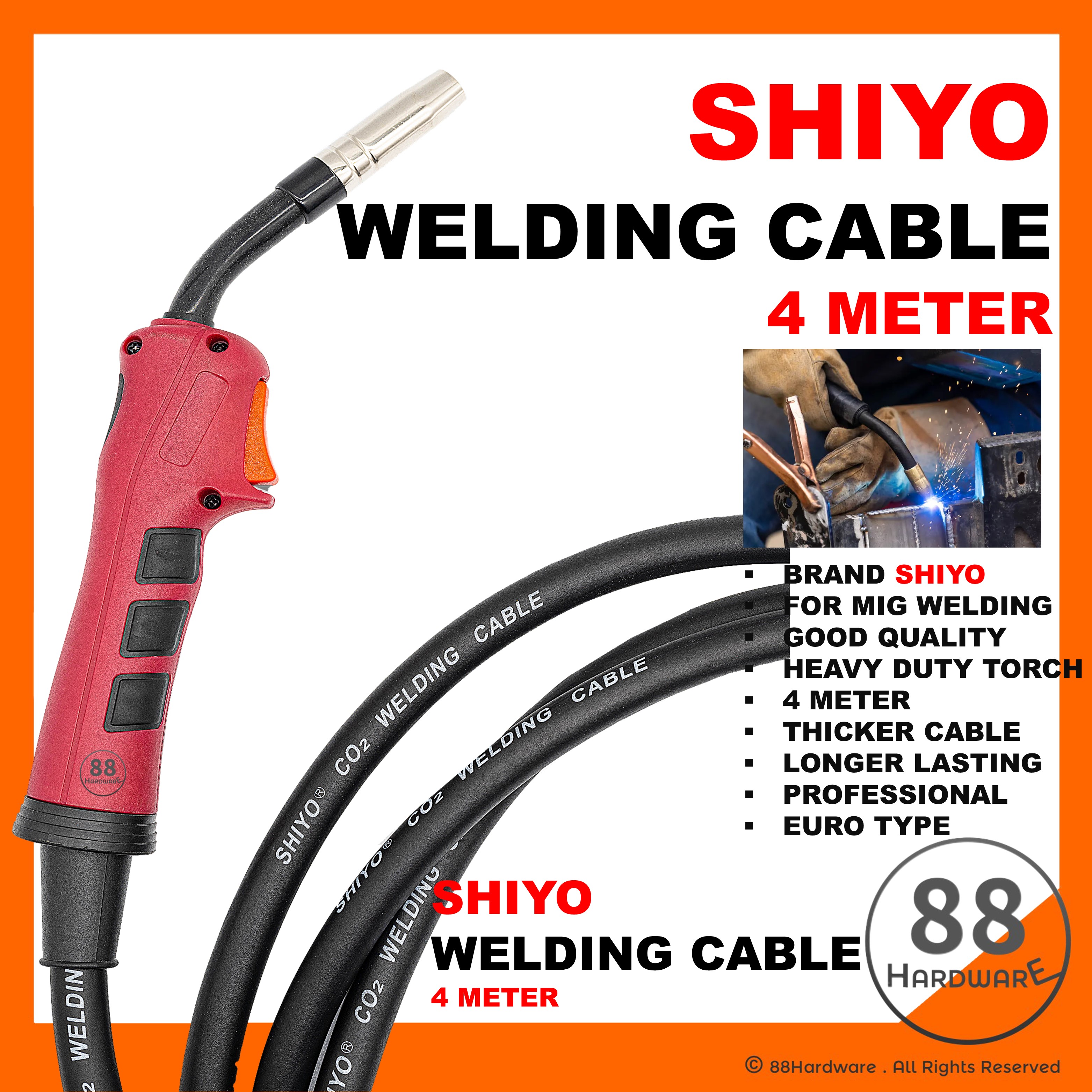 3M 4 Meter MB15 mig torch / mig welding torch / mig cable torch / co2 ...