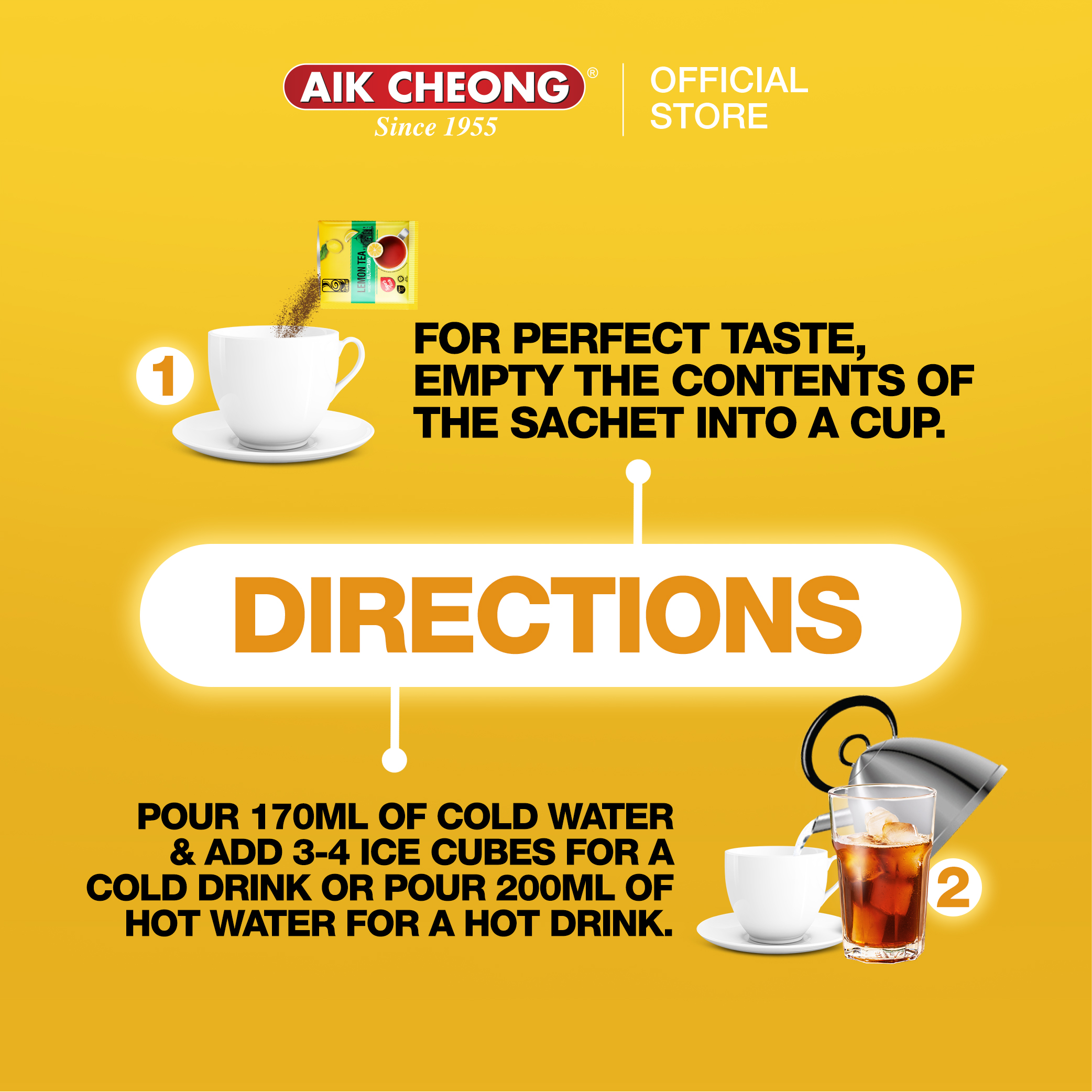 Aik Cheong Cafe Art Lemon Tea 400g (20sachets x 20g) | Shopee Malaysia