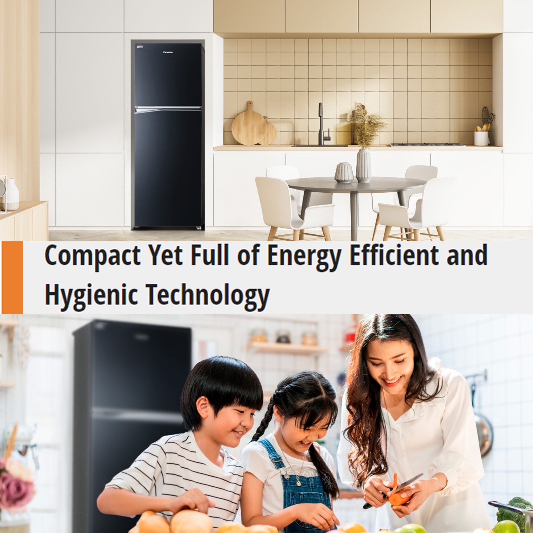 Panasonic 325L Inverter Energy Saving 2-Door Top Freezer Refrigerator ...