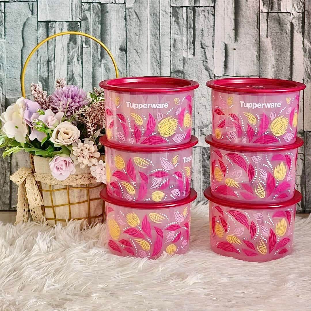 Tupperware Petalz One Touch/ Royale Bloom One Touch Canister 3L/ 2L/1.25L/ 600ml Food Storage ...
