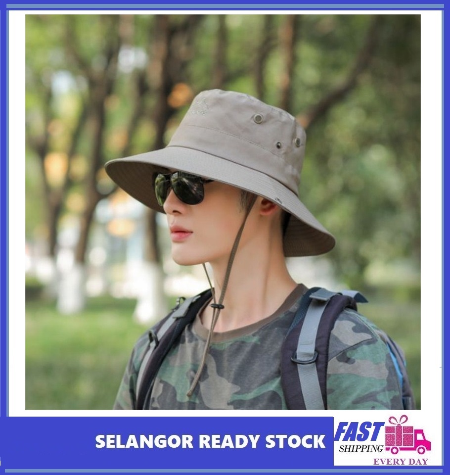Topi Nelayan Unisex Safari Military Farmers Fisherman Bucket Hat ...