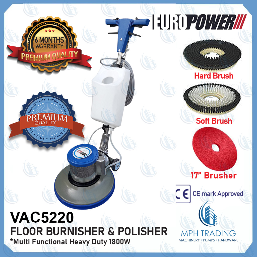 EUROPOWER VAC5220 BF522 17 inch Multi Functional Heavy Duty Floor ...