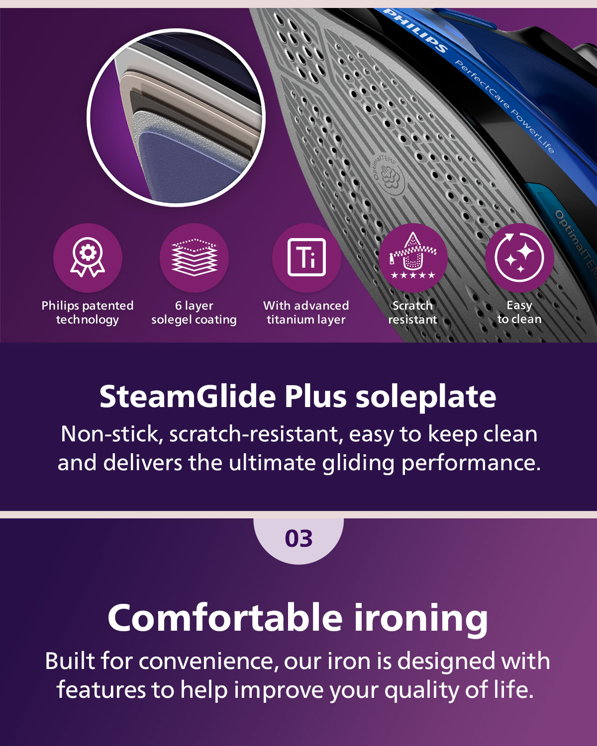 Philips Perfect Care Steam Iron GC3920/GC3920/26 | Shopee Malaysia