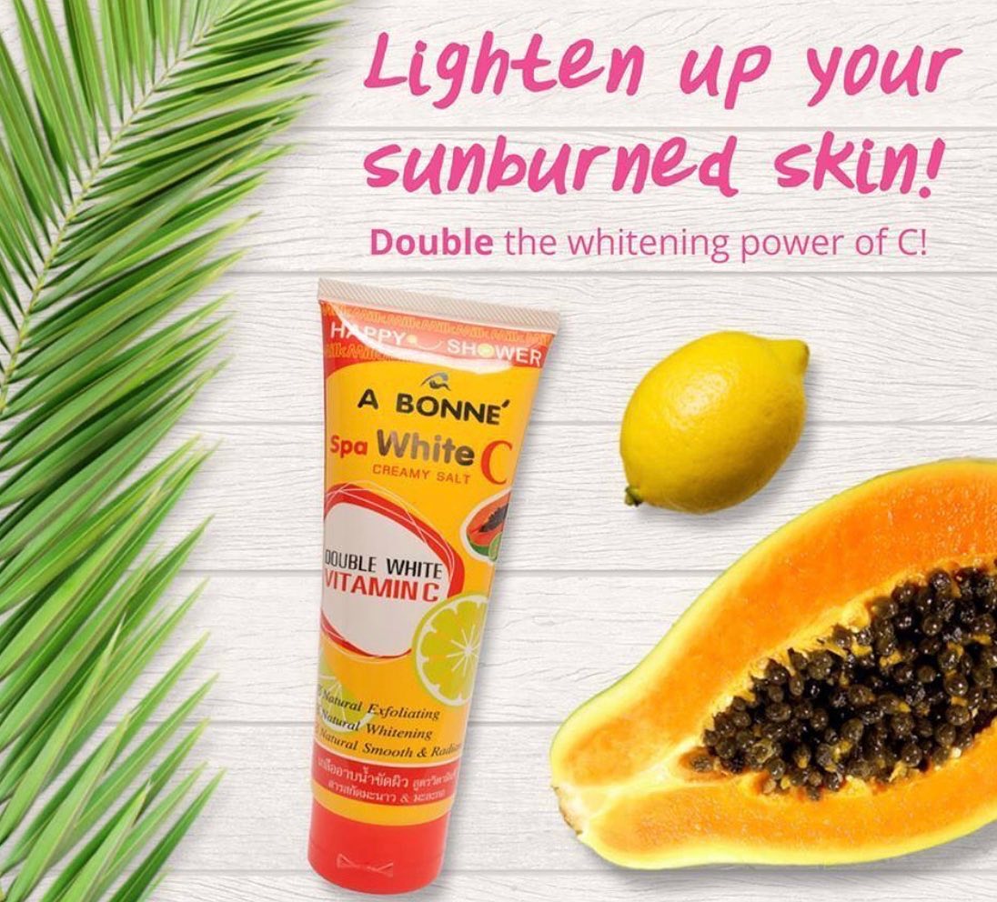 A Bonne Spa White C Creamy Shower Salt Body Scrub Brighten & Smoothen ...