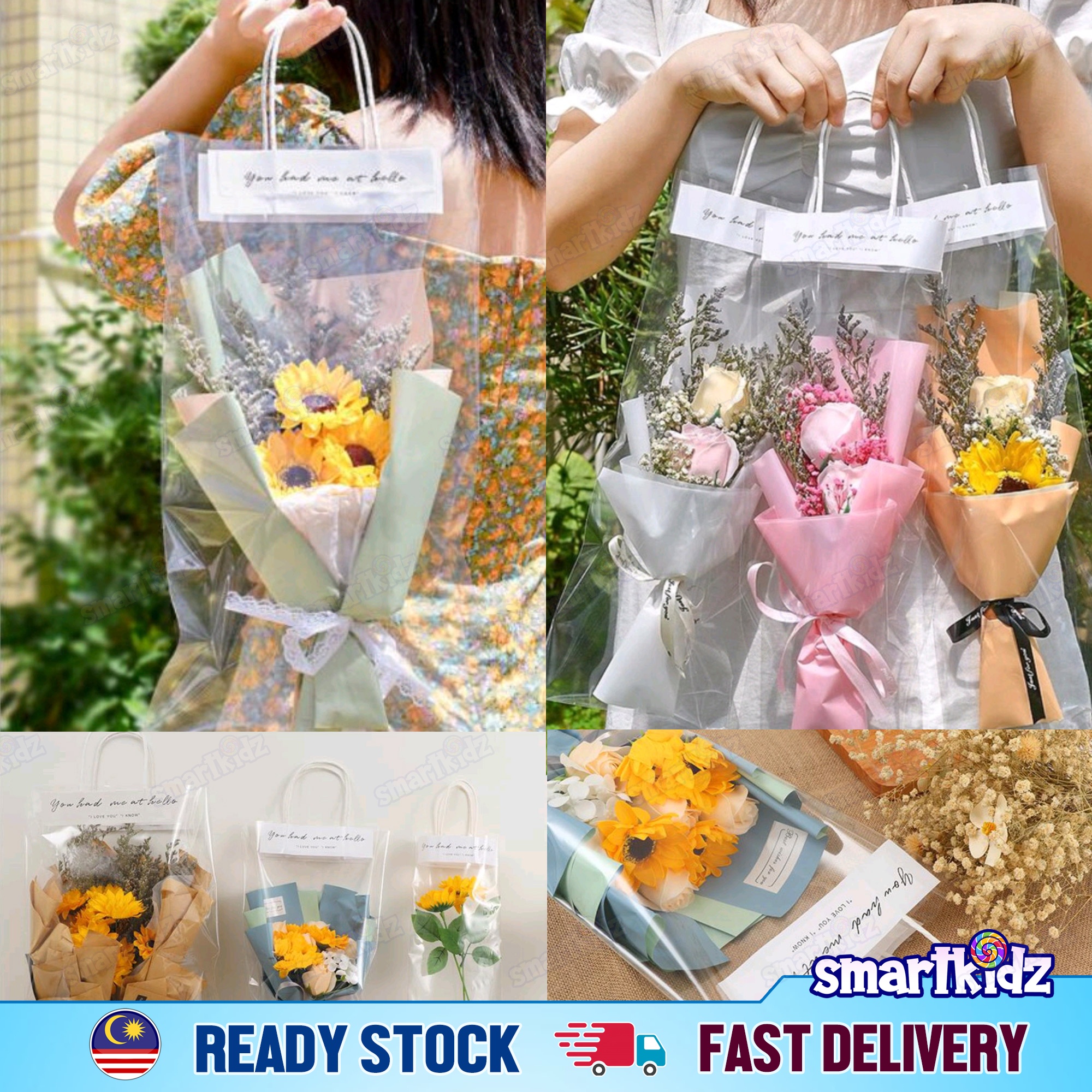 [1pcs] Small Cuddle Bucket | Mini Round Flower Box | Florist Bouquet Box | Kotak Bunga Hadiah ...
