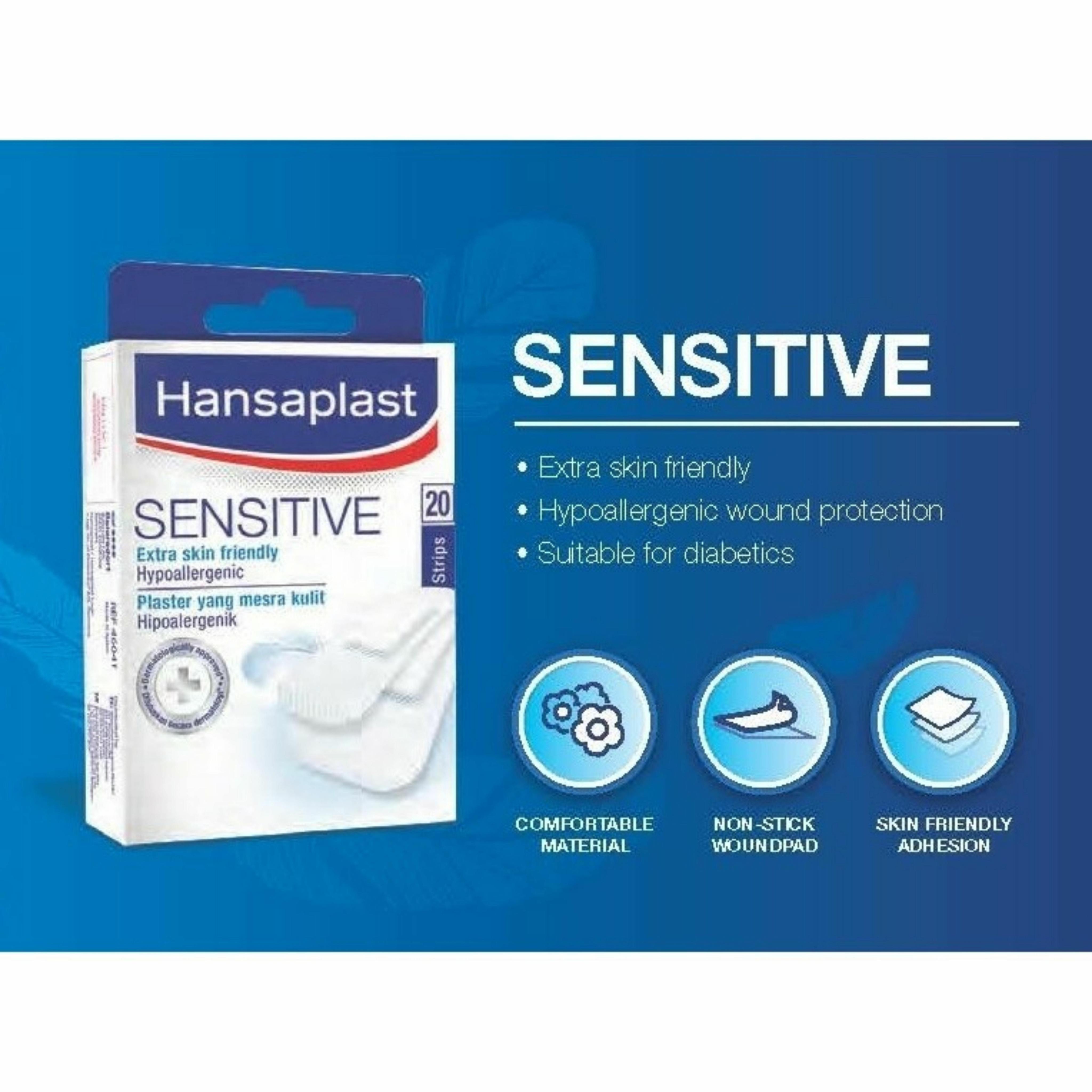 Hansaplast Sensitive 20s / XL 6x7cm / XXL 8x10cm Sterile Wound Plaster ...