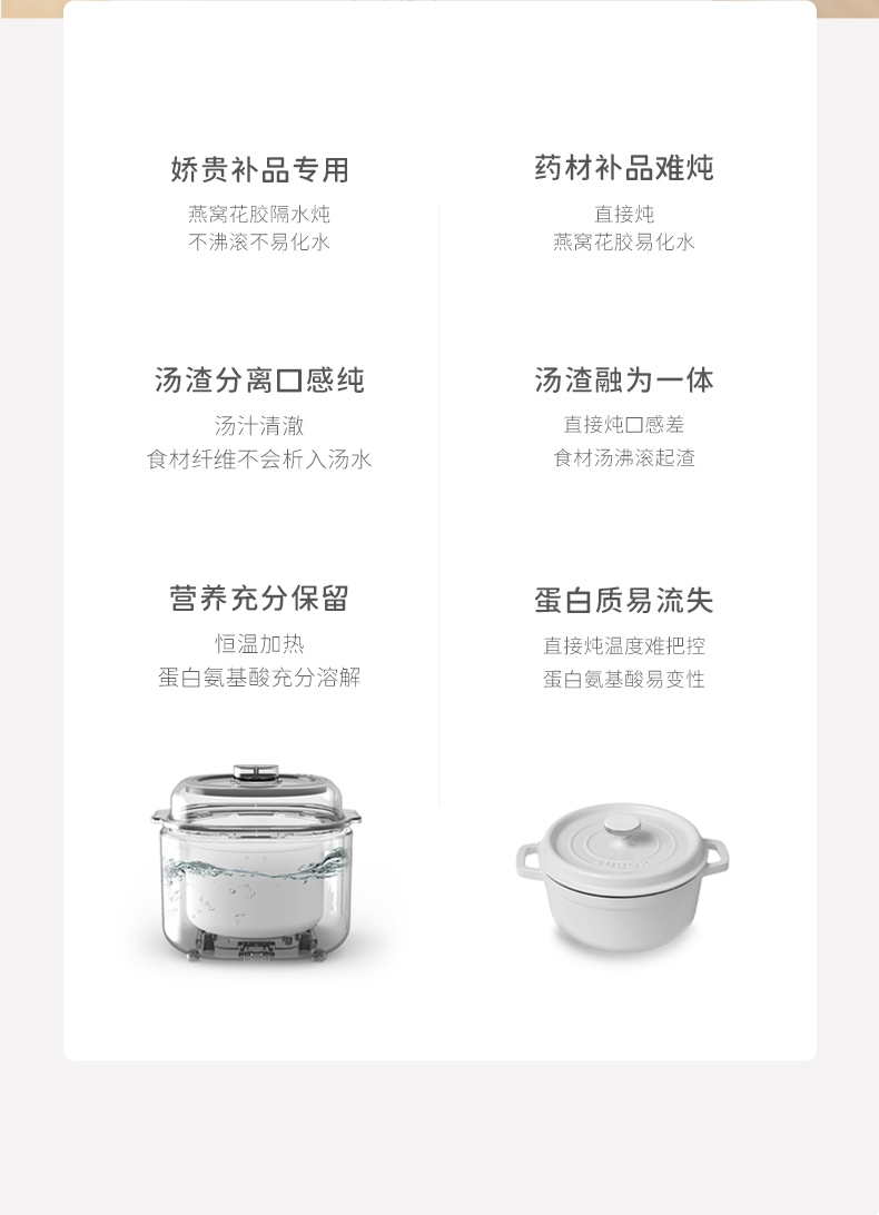 Olayks 1L Electric Slow Cooker With Steamer Ceramic Pot Stew Cooker ...