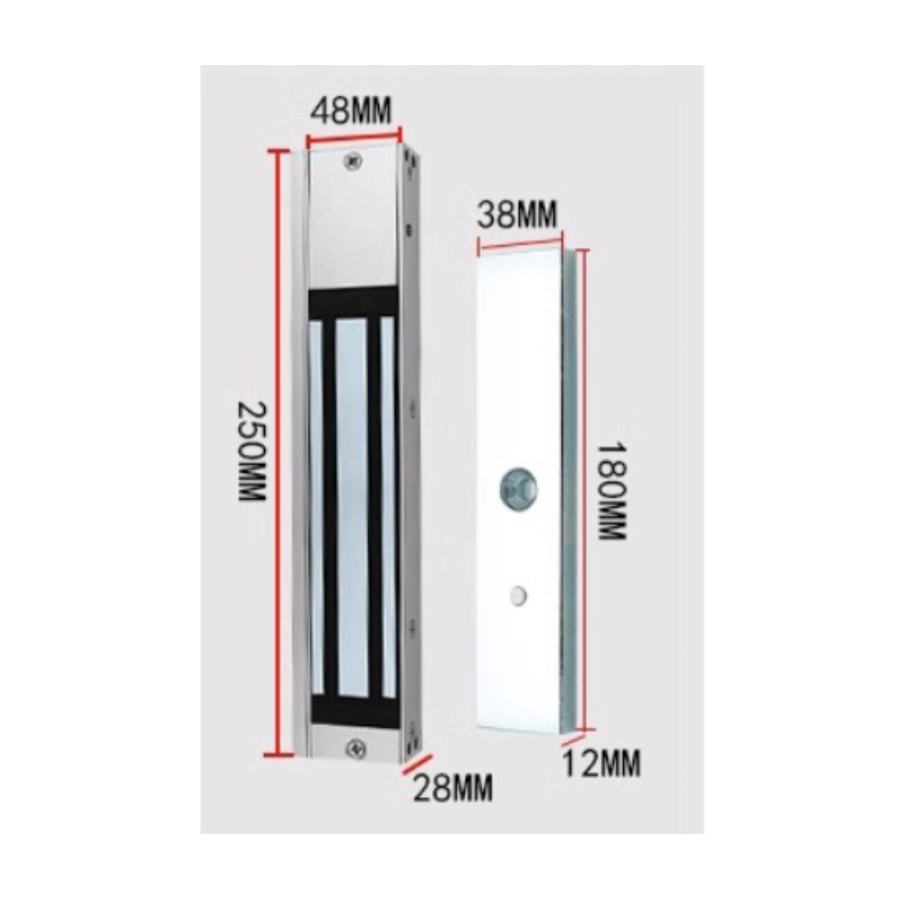 YMY SINGLE DOOR DOOR ACCESS ELECTROMAGNETIC LOCK (EM LOCK) 600lbs ...
