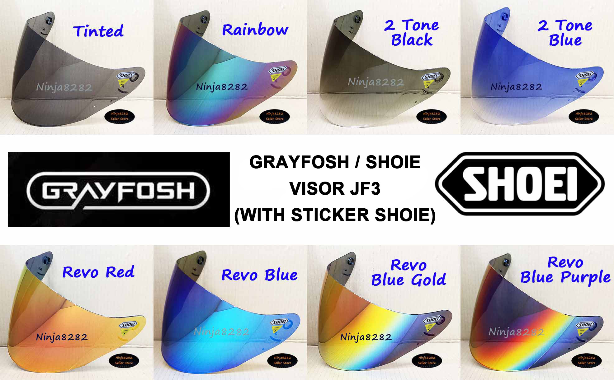 Visor JF3 (With Sticker Shoie Left / Right) JF3 JSTREAM J STREAM JFORCE ...