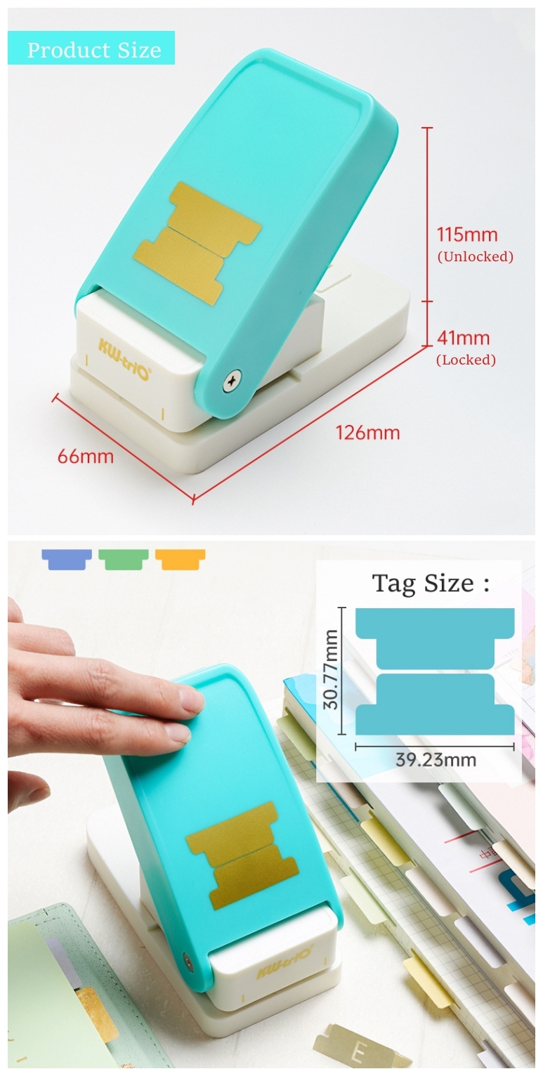 Creative Tag Puncher Multipurpose Loose Leaf Page Separator Bookmark ...